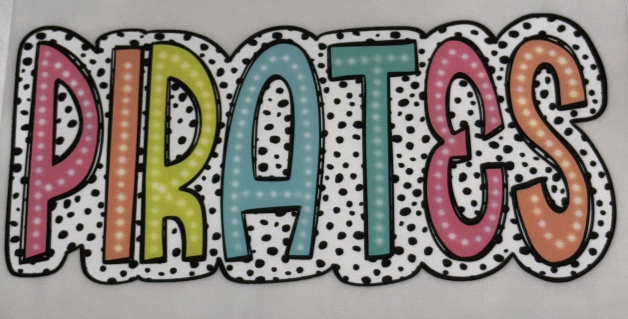 Pirates (colored letters) - For His Glory and our good